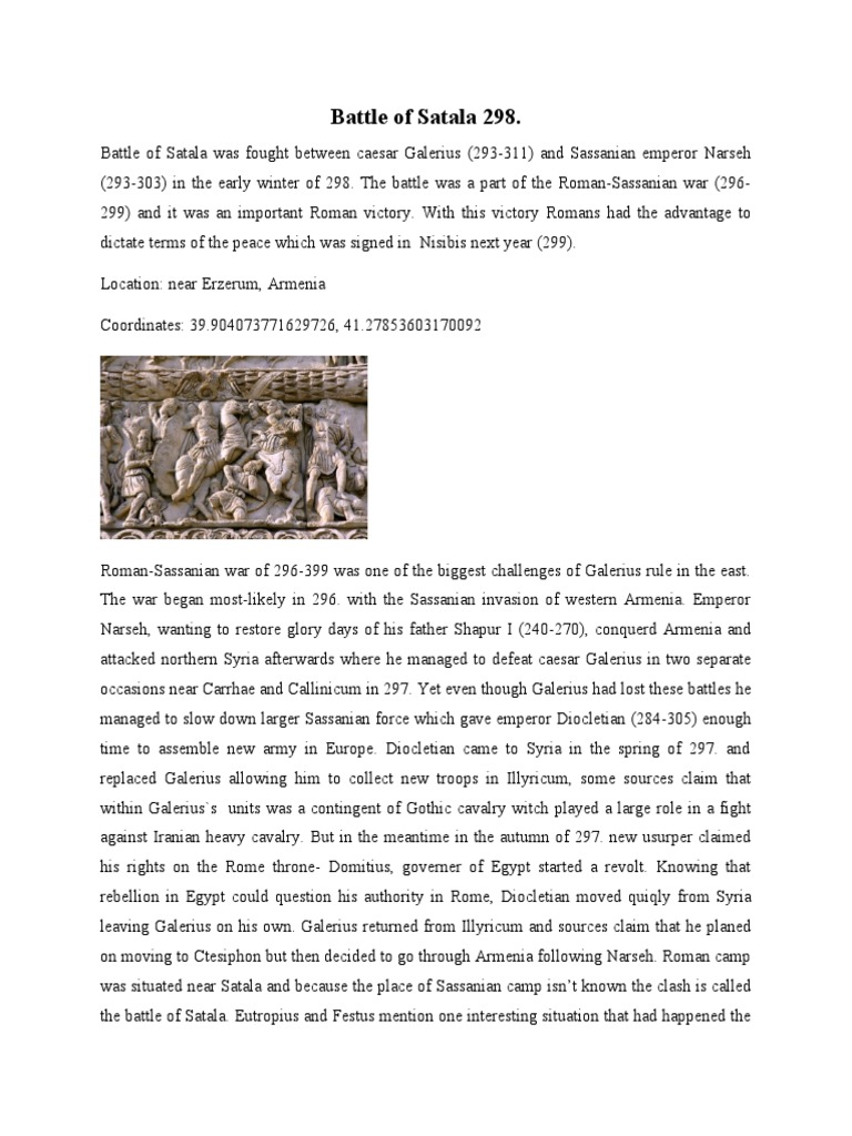 Roman Victory at Battle of Satala 298 | PDF | Roman Empire | Late Antiquity