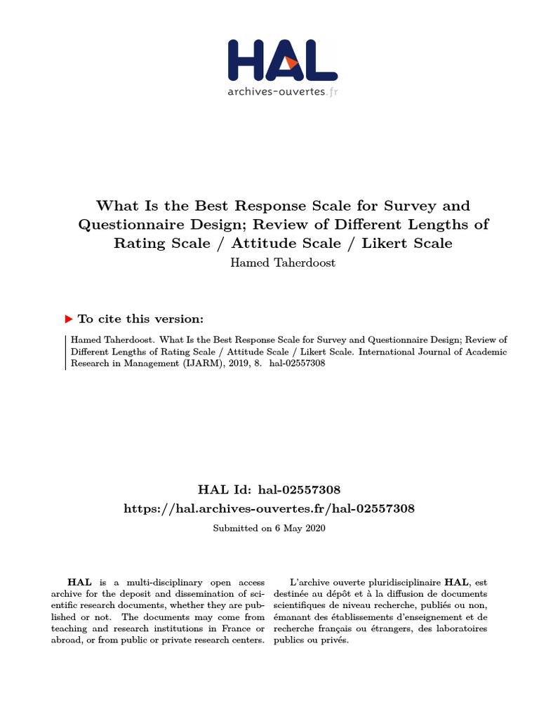 What Is The Best Response Scale For Survey and Questionnaire Design ...