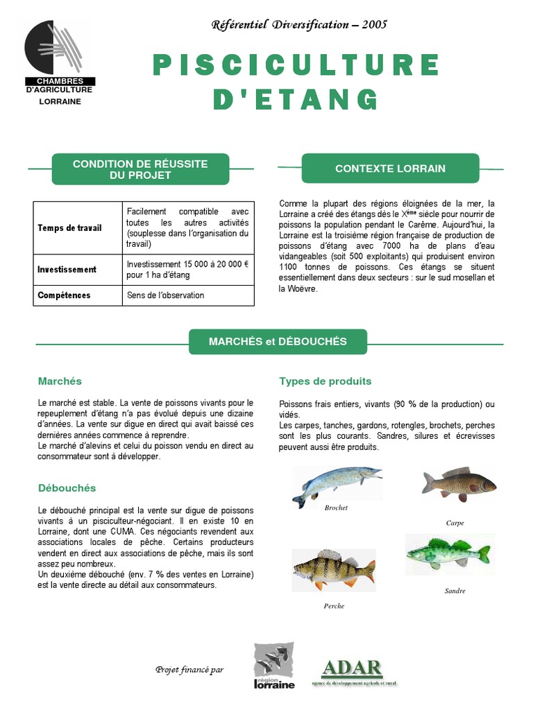 Guide pratique de la pisciculture d'étang | PDF | Aquaculture | Étang