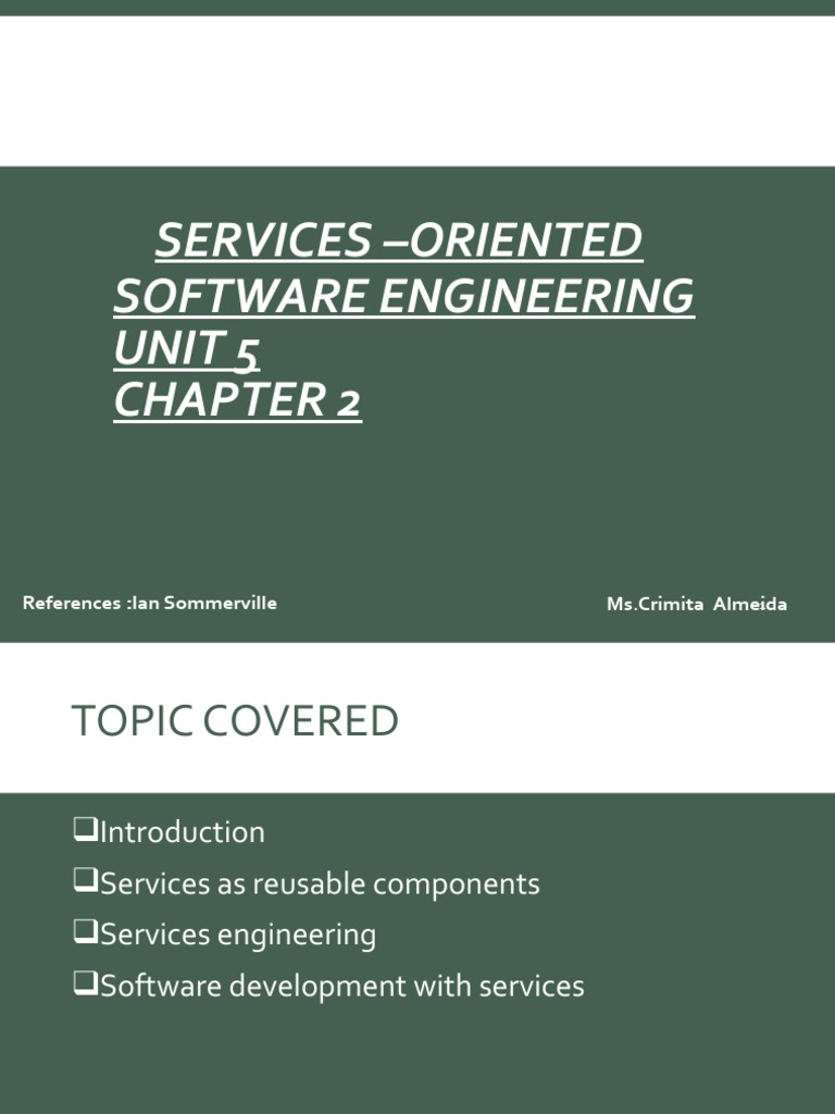 Services-Oriented SE | PDF | Component Based Software Engineering | Service Oriented Architecture