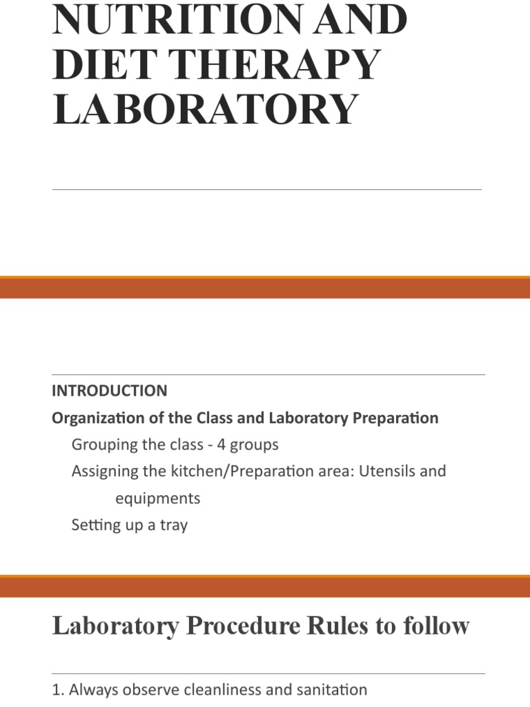 Nutrition and Diet Therapy Laboratory | PDF | Vegetables | Foods