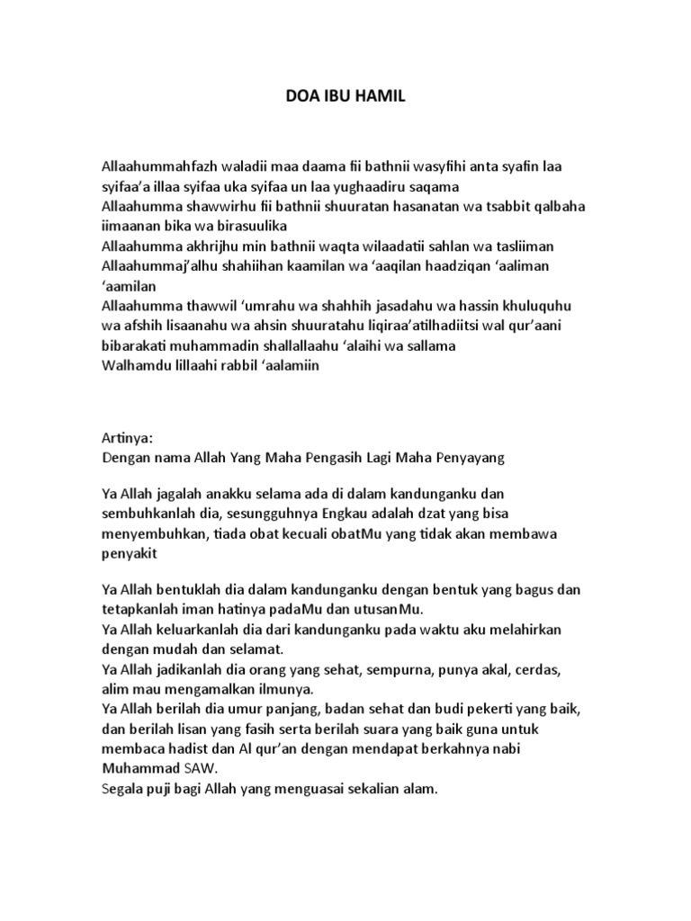 Doa Ibu Hamil | PDF