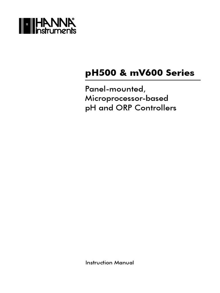 pH500 - MANUAL (Controlador PH en Línea) | PDF | Relay | Electrical ...