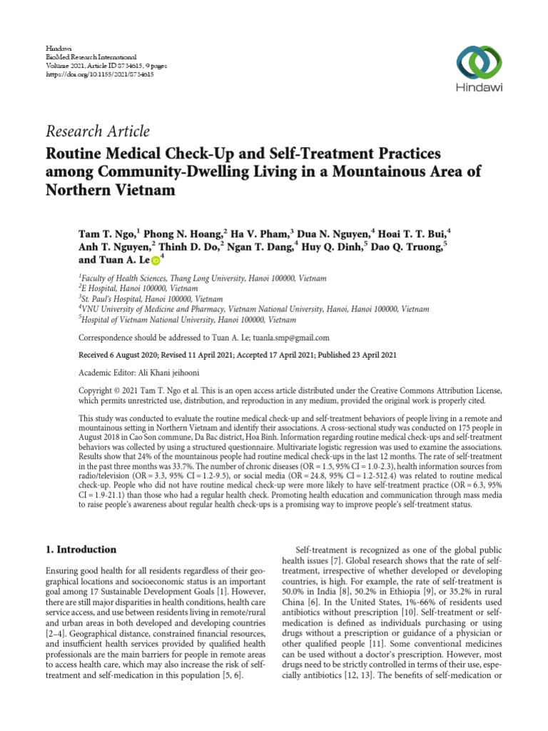 JURNAL Mcu | PDF | Physical Examination | Health Care