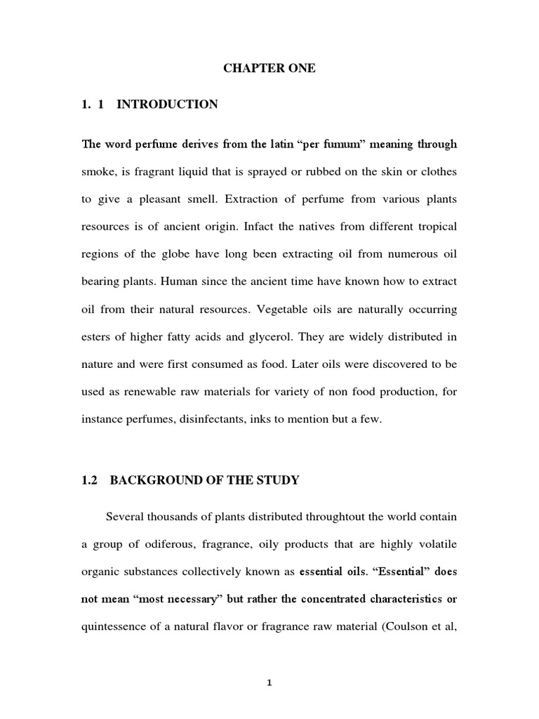 Extraction and Formulation of Perfumes | PDF | Perfume | Essential Oil