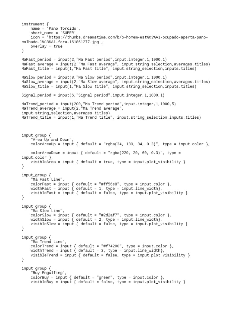 SCRIPT Indicador Pano Torcido | PDF | Technical Analysis | Valuation ...