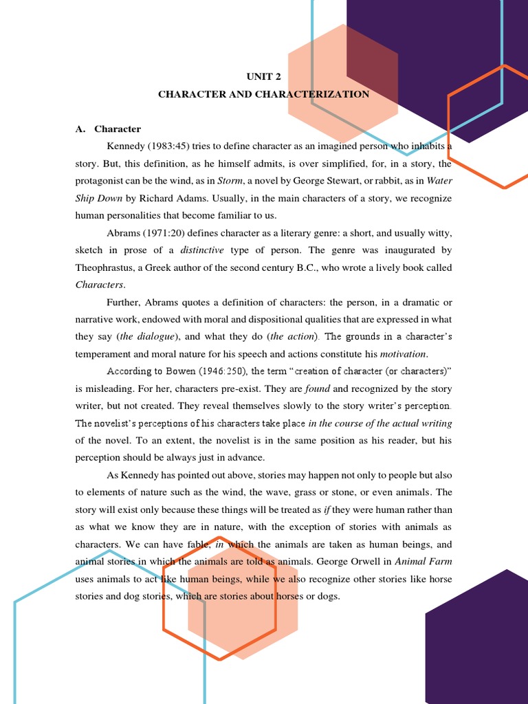 Character Characterization | PDF | Plot (Narrative) | Narrative