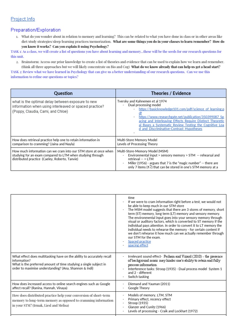 Questions About Learning and Memory | PDF | Memory | Long Term Memory