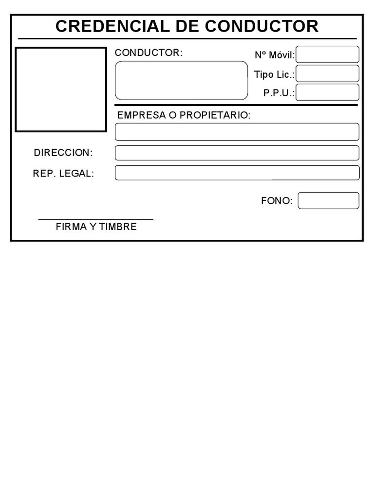 Credencial Formato | PDF