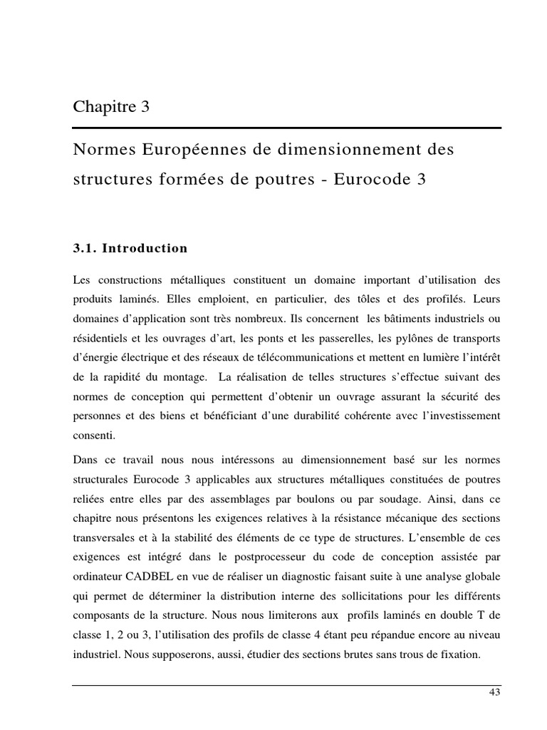 Chapitre 3 Normes Europeennes de Dimensi | PDF