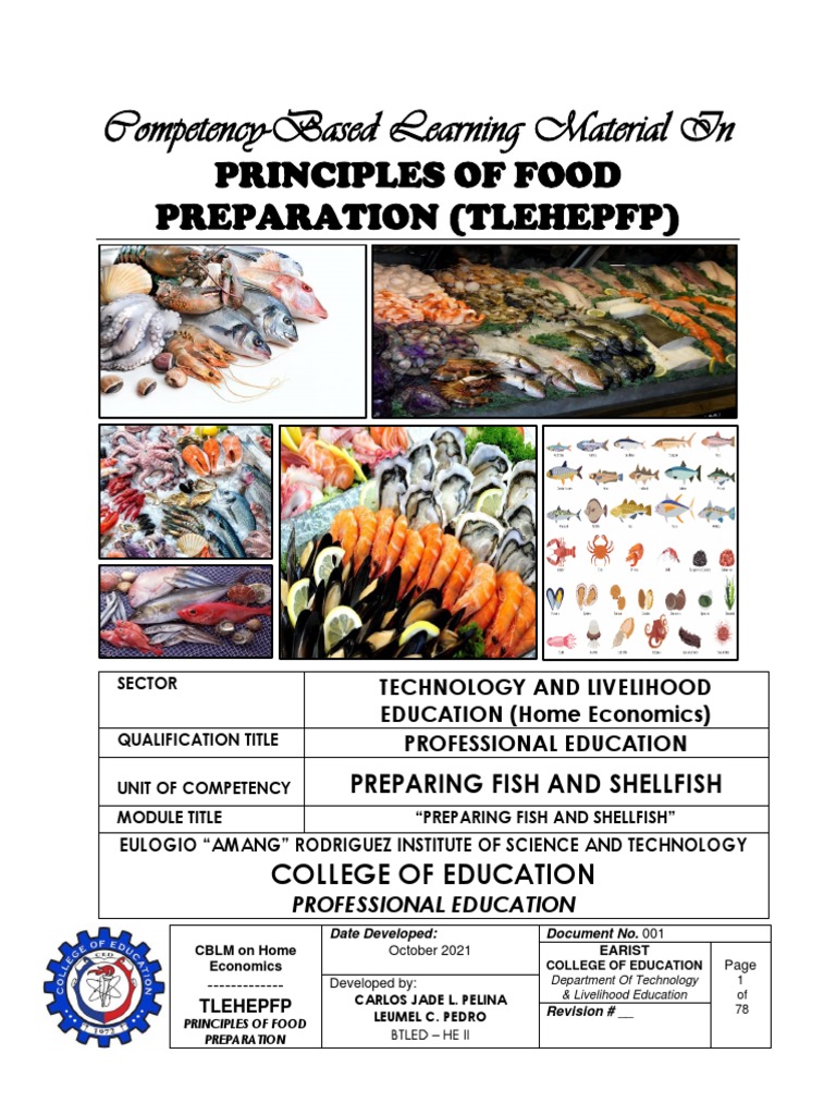 FINAL CBLM (Preparing Seafoods) | PDF | Salad | Foods