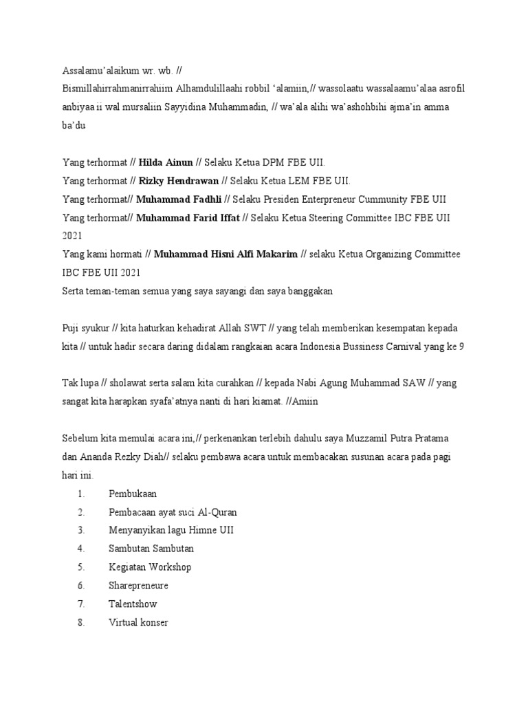 Script MC Formal | PDF