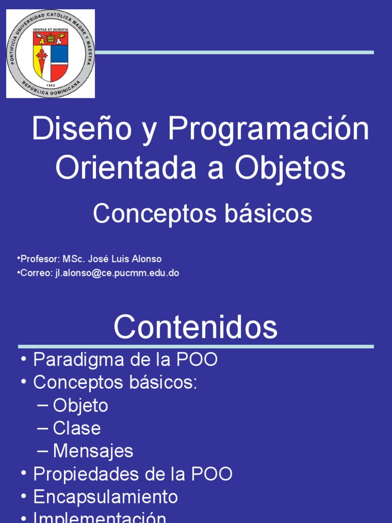 Conceptos Basicos POO | PDF | Programación orientada a objetos | Objeto ...