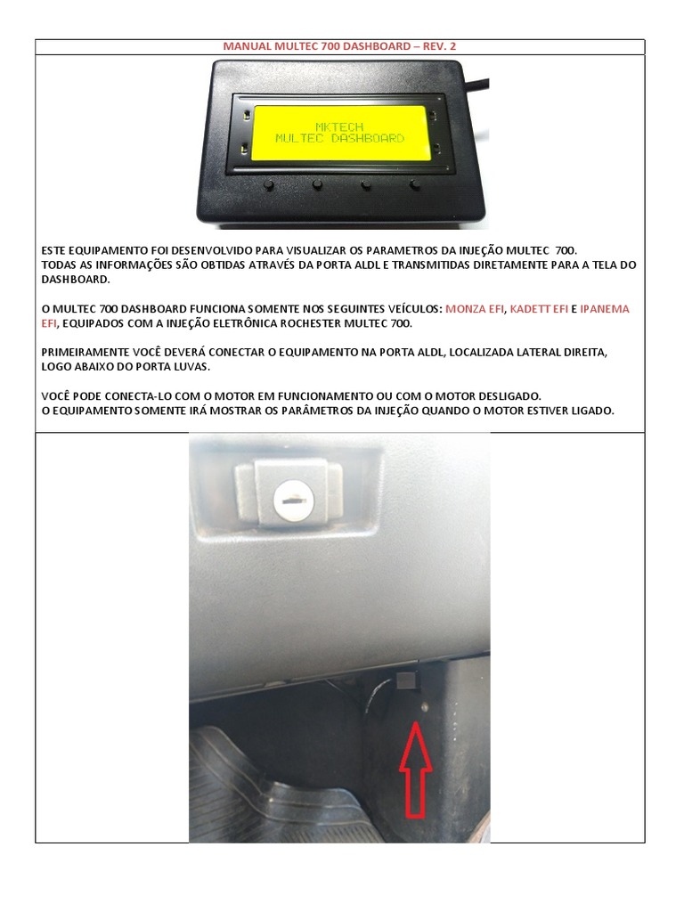Manual Multec 700 Dashboard | PDF | Motores | Ar condicionado