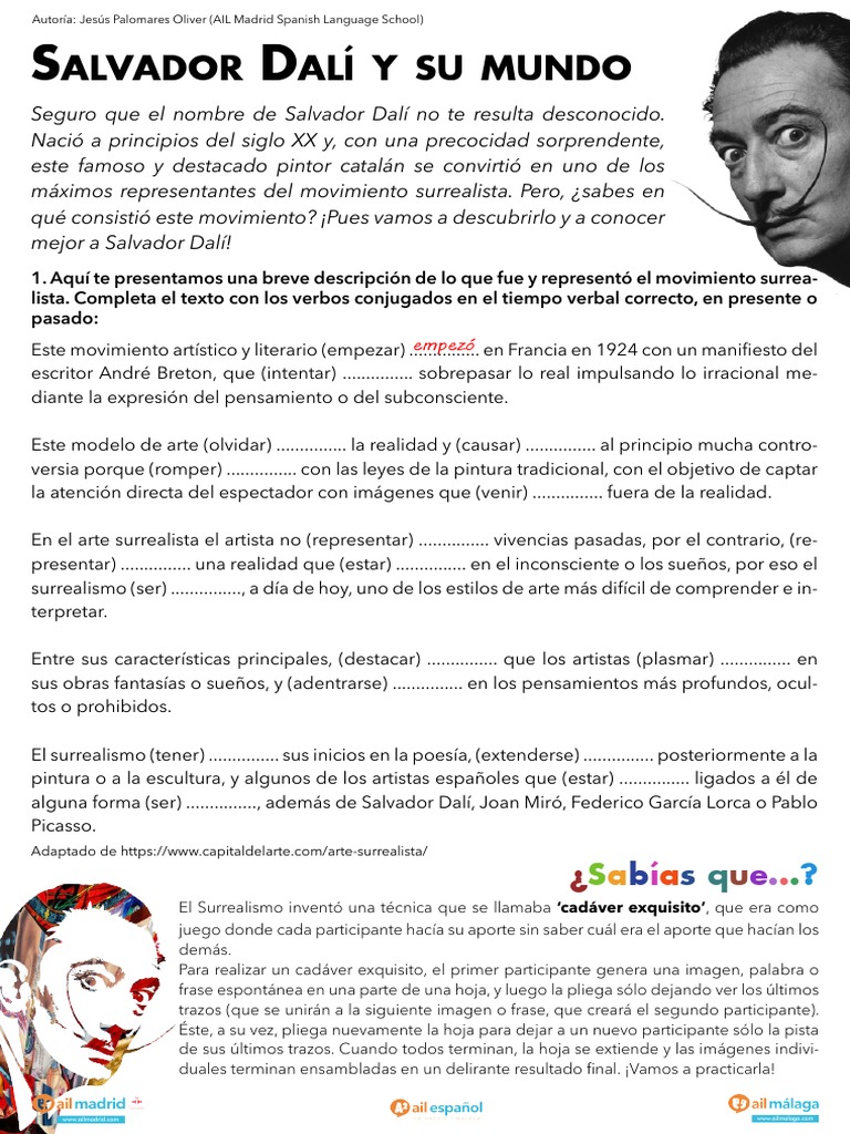 Salvador Dalí y el Surrealismo | PDF | Salvador Dalí | Surrealismo