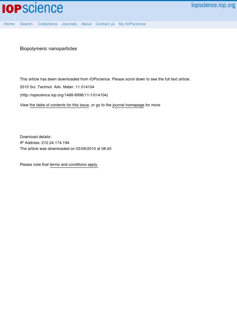 Bio Nano Part | PDF | Nanoparticle | Electron Microscope