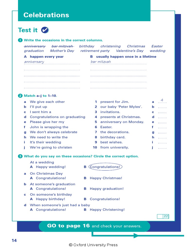Celebrations Vocabulary and Expressions | PDF | Birthdays | Christmas