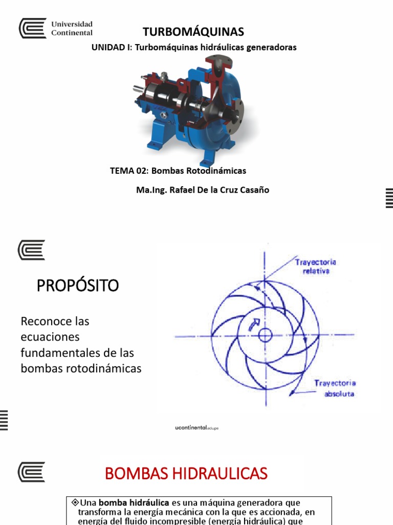 TEMA 02.01 TURB Bombas Rotodinámicas 2020 20 | PDF | Bomba | Ingeniería ...