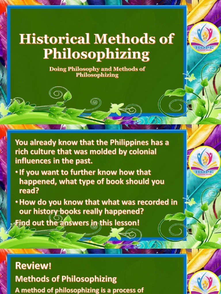 Lesson 5 - Historical Methods of Philosophizing | PDF