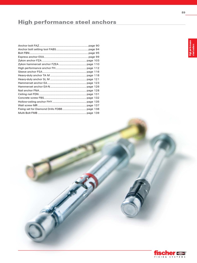 Catalogo Fischer | PDF | Screw | Nut (Hardware)