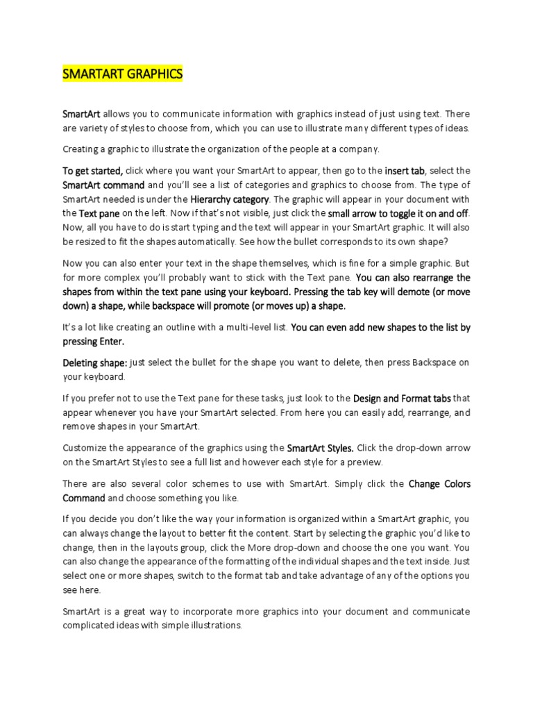 SmartArt Graphics | PDF | Computer Science | Text