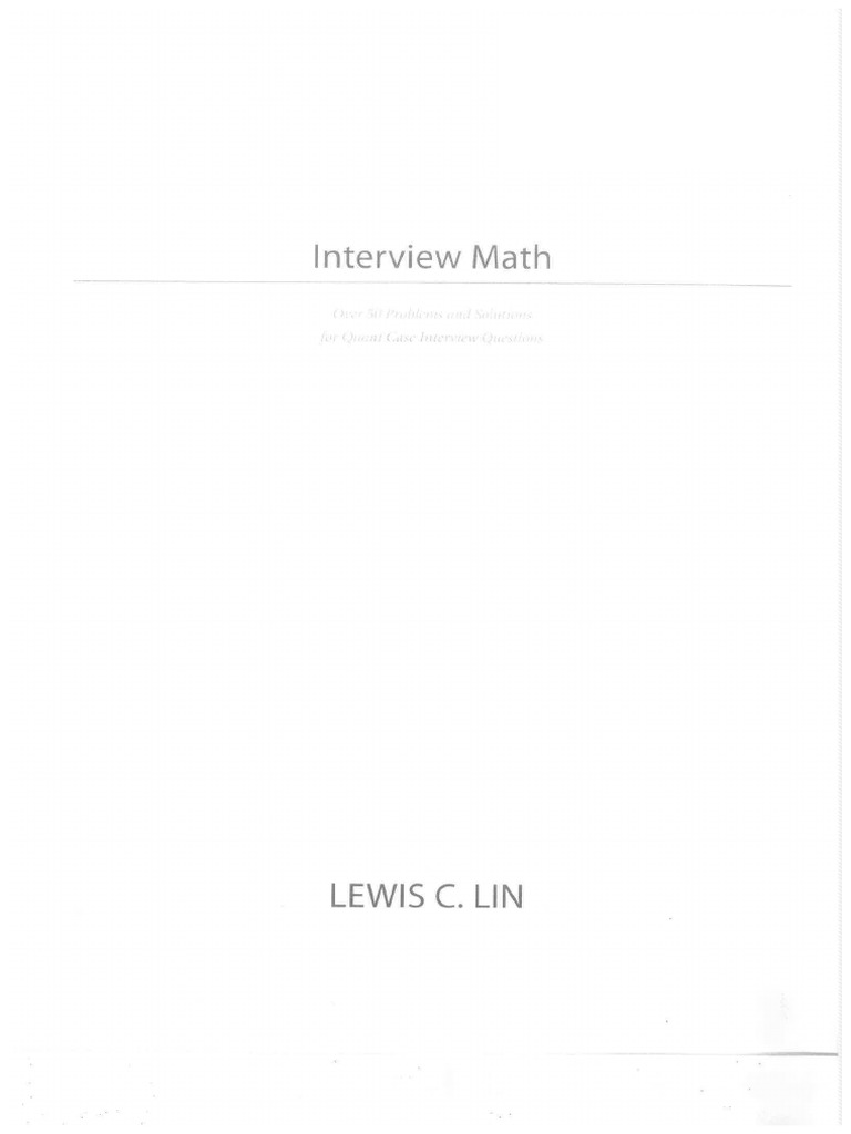Interview Math | PDF
