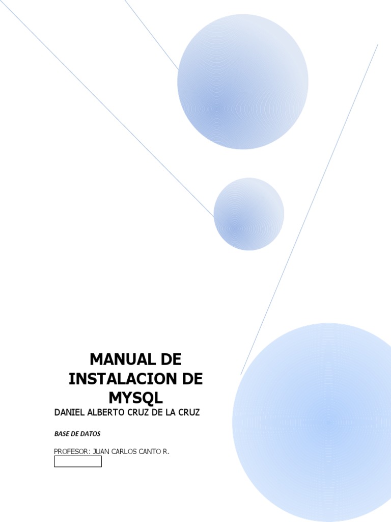 Manual de Instalacion de Mysql | PDF | Mi sql | Instalación (programas ...