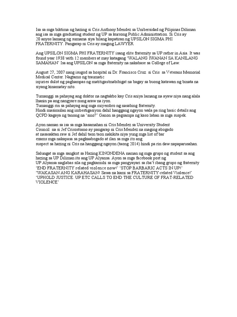 Cris Mendez Case | PDF