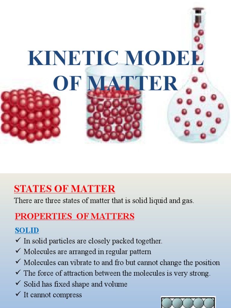 Kinetic Model of Matter | PDF | Gases | Evaporation