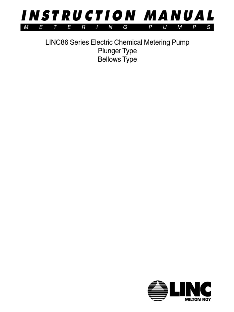 Linc 86 | PDF | Pump | Valve