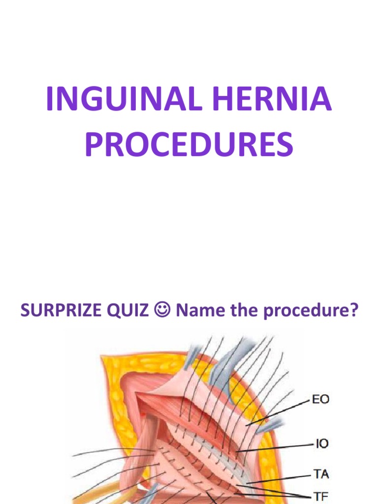 Inguinal Hernia Procedures | PDF