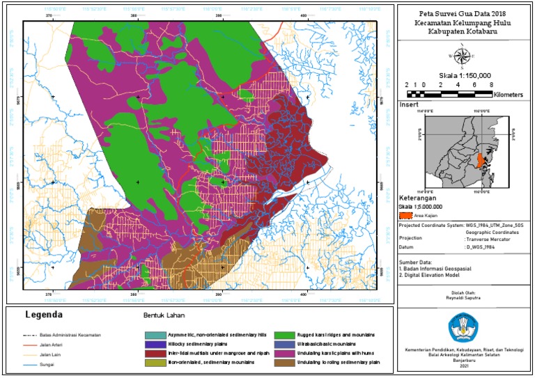 Peta Bentuk Lahan Data Gua 2018 | PDF | Surveying | Physical Geography