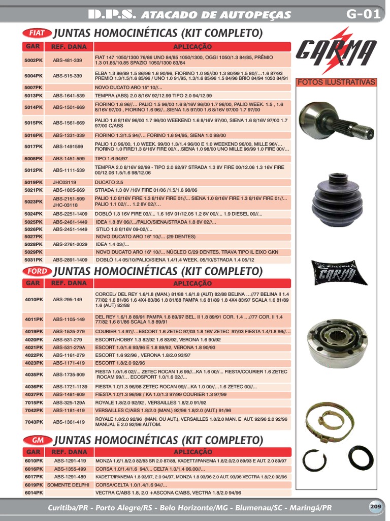Juntas Homocinéticas (Kit Completo) : Fotos Ilustrativas | PDF | Front ...