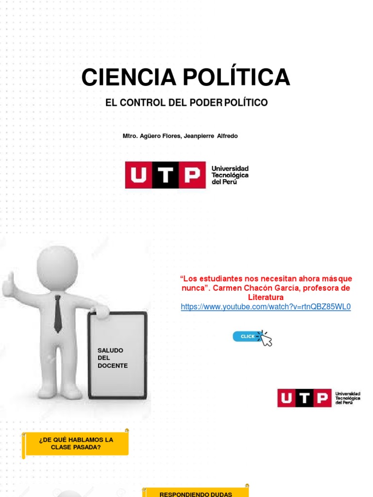 El control del poder político: límites constitucionales y teoría de la ...