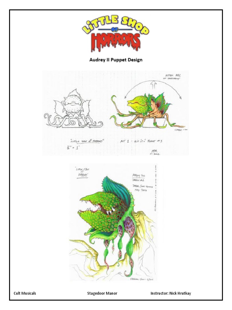 Audrey II Puppet Design: Cult Musicals Stagedoor Manor Instructor: Nick ...