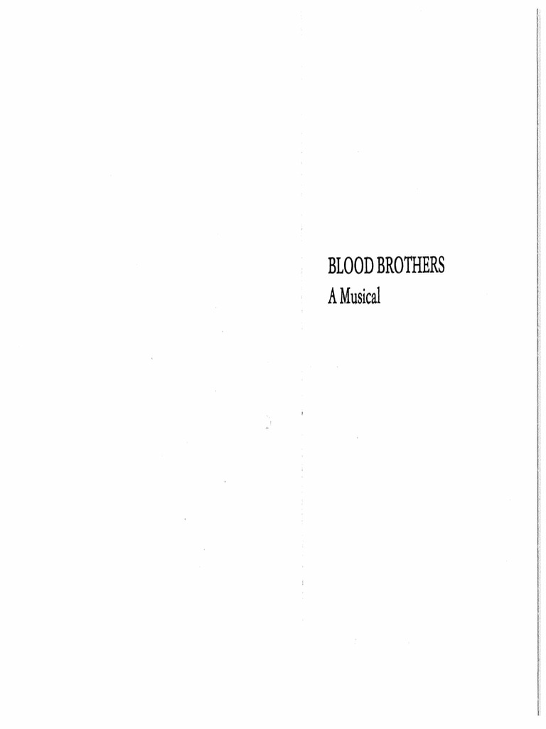 Blood Brothers Script | PDF