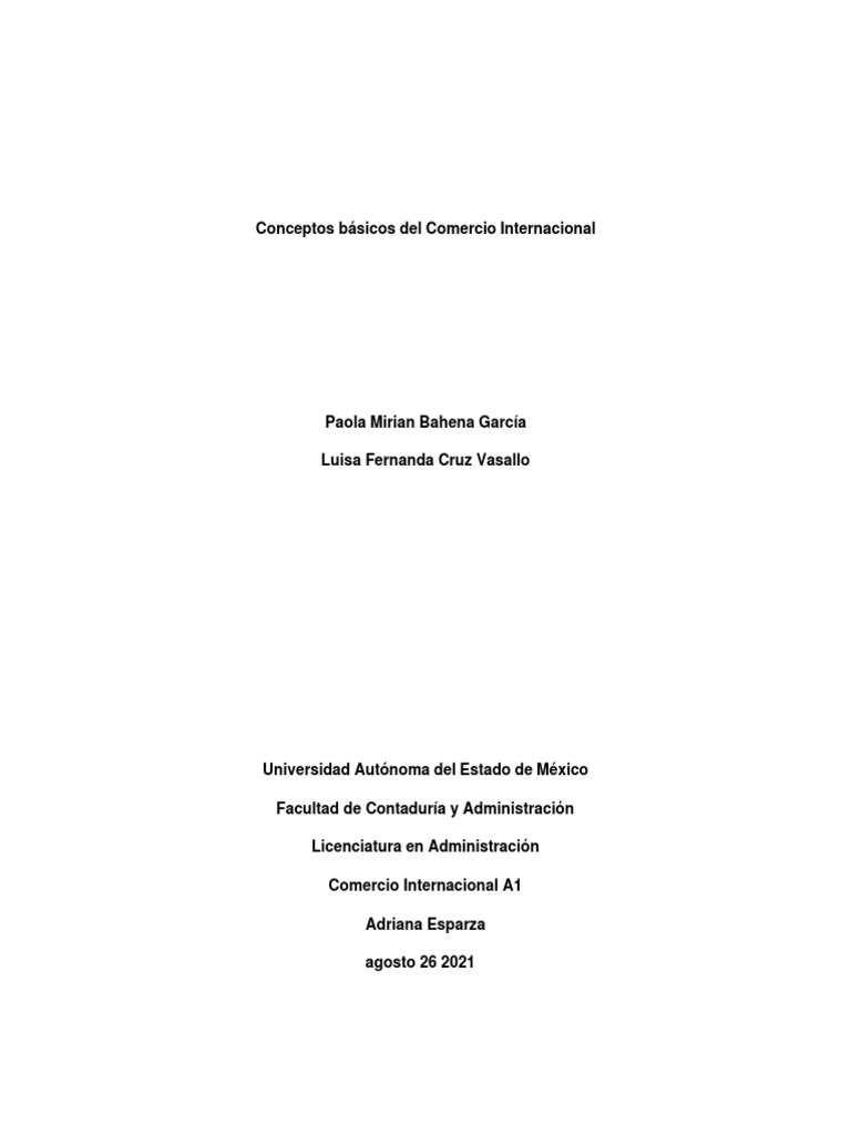 Conceptos Básicos Del Comercio Internacional | PDF | Comercio | Arancel