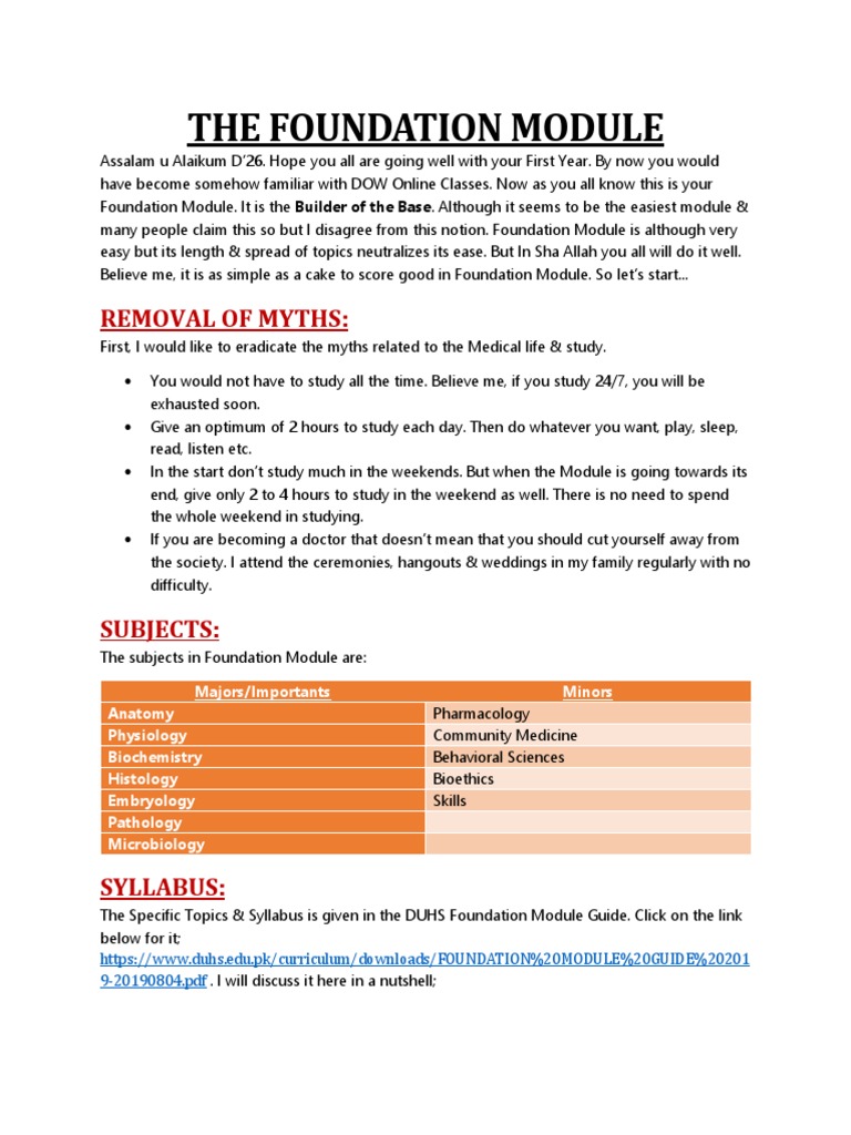 The Foundation Module D 26 Pdf Pharmacology Microbiology