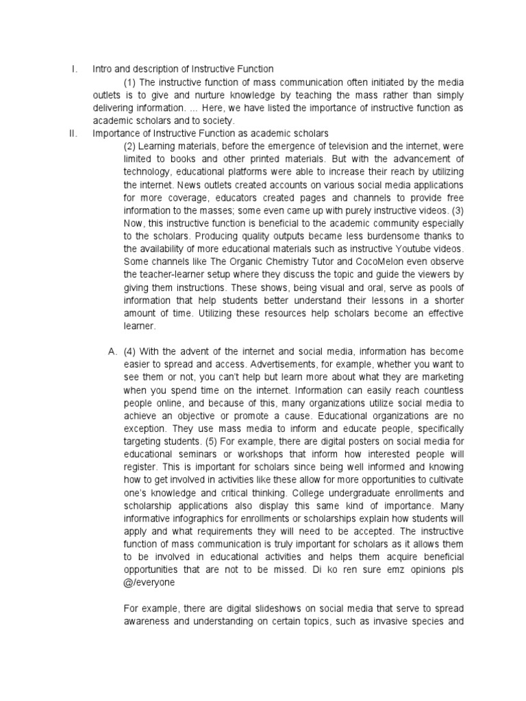 Instructive Function | PDF | Social Media | Popular Culture & Media Studies