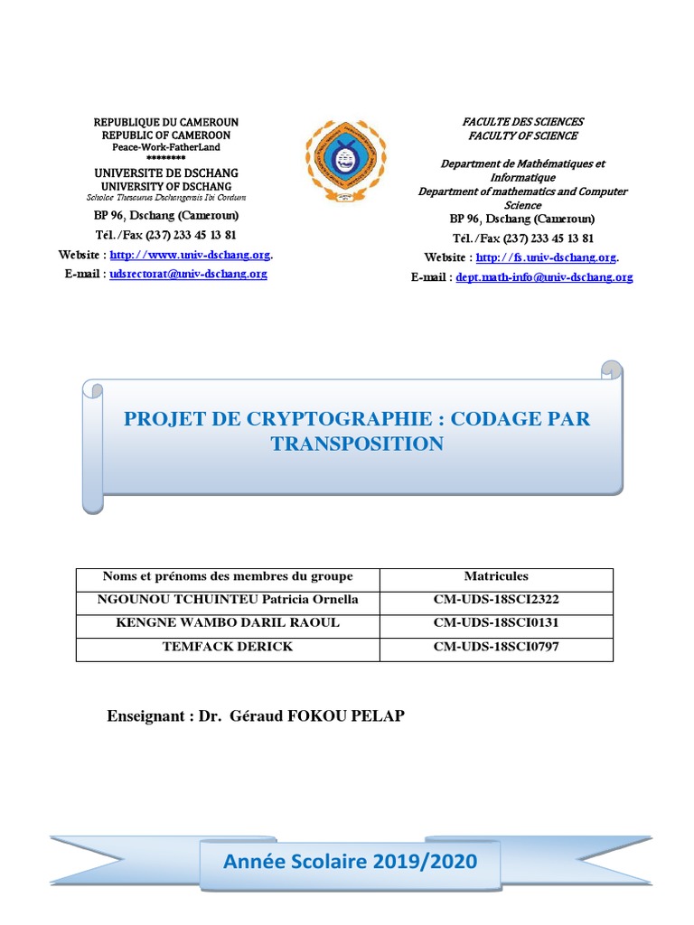 Projet: Codage par Transposition | PDF | Cryptage | Fichier texte