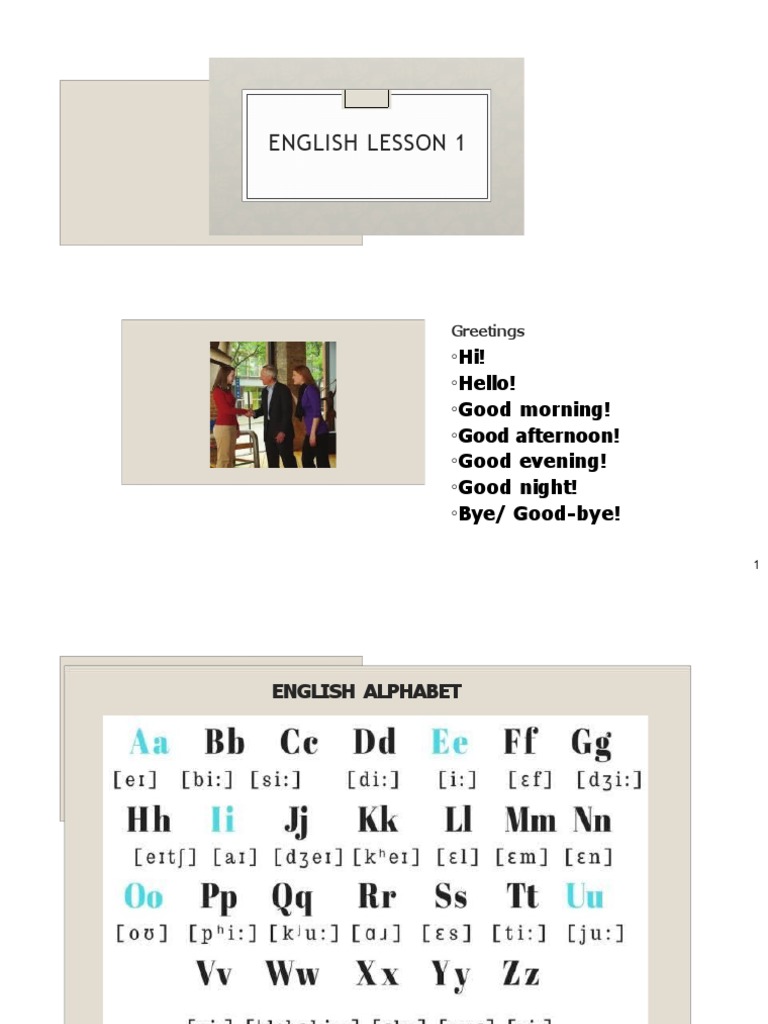 English Lesson 1: Hi! Hello! Good Morning! Good Afternoon! Good Evening ...