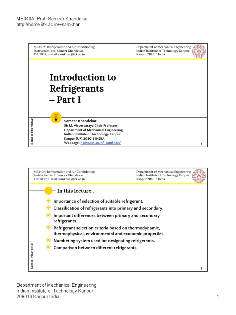 Introduction to Refrigerants Guide | PDF | Chlorofluorocarbon | Latent Heat