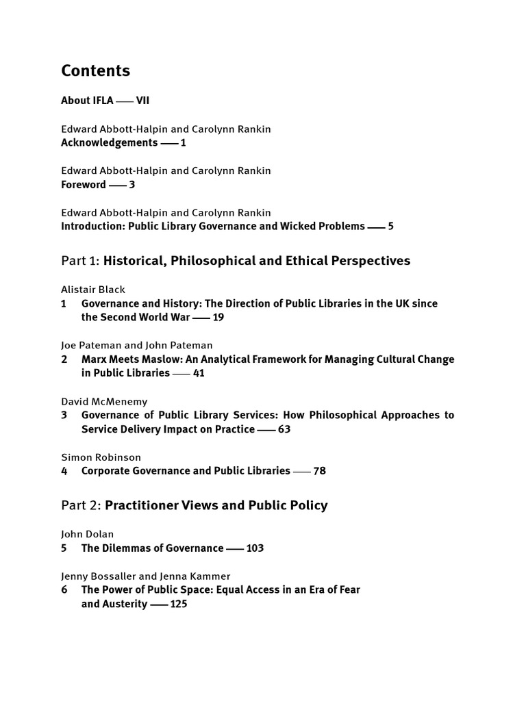 Public Library Governance | PDF | History