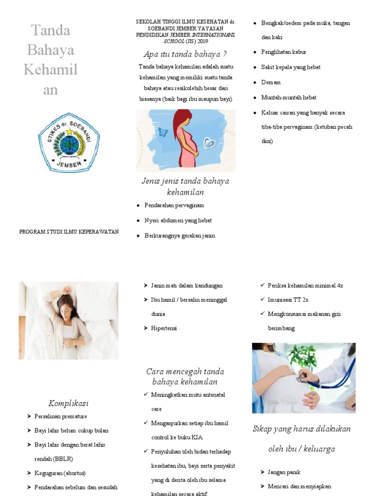 Leaflet Tanda Bahaya Kehamilan | PDF