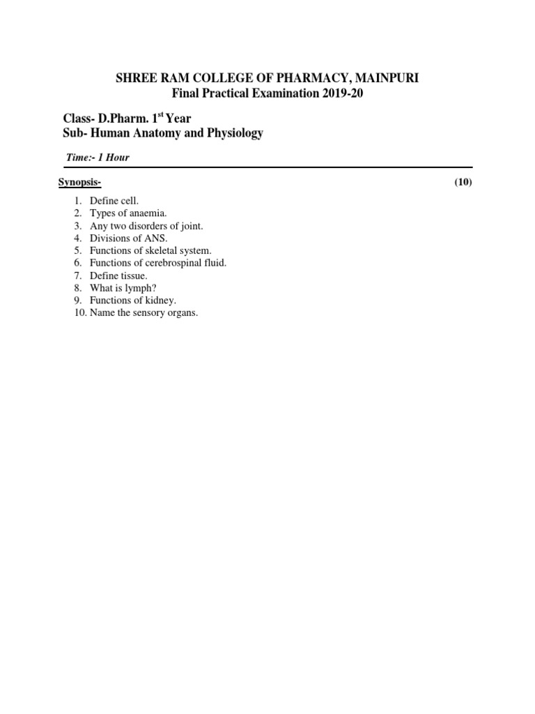 HAP Practical - Synopsis | PDF