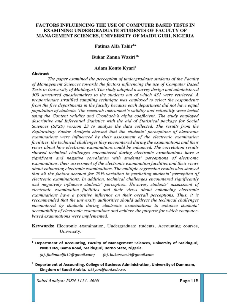 Students Perception of Computer Based Exams | PDF | Test (Assessment ...