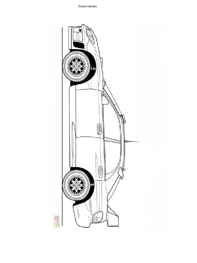 Subaru Impreza Coloring Page - Free Printable Coloring Pages | PDF