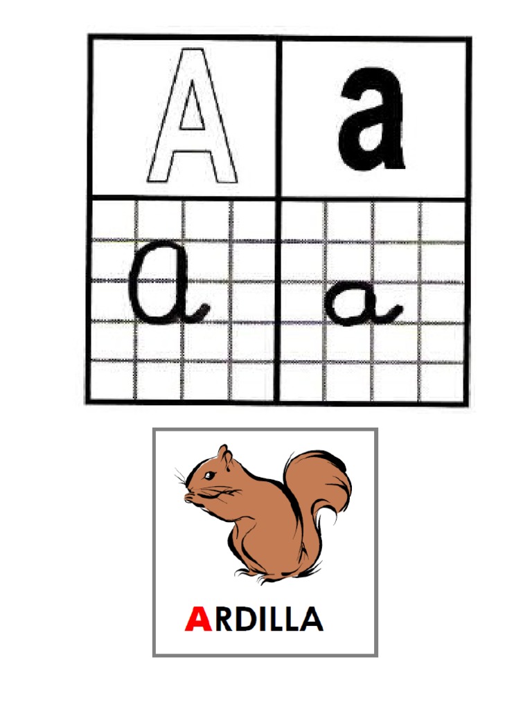 Abecedario Con Letra Imprenta y Escritura | PDF