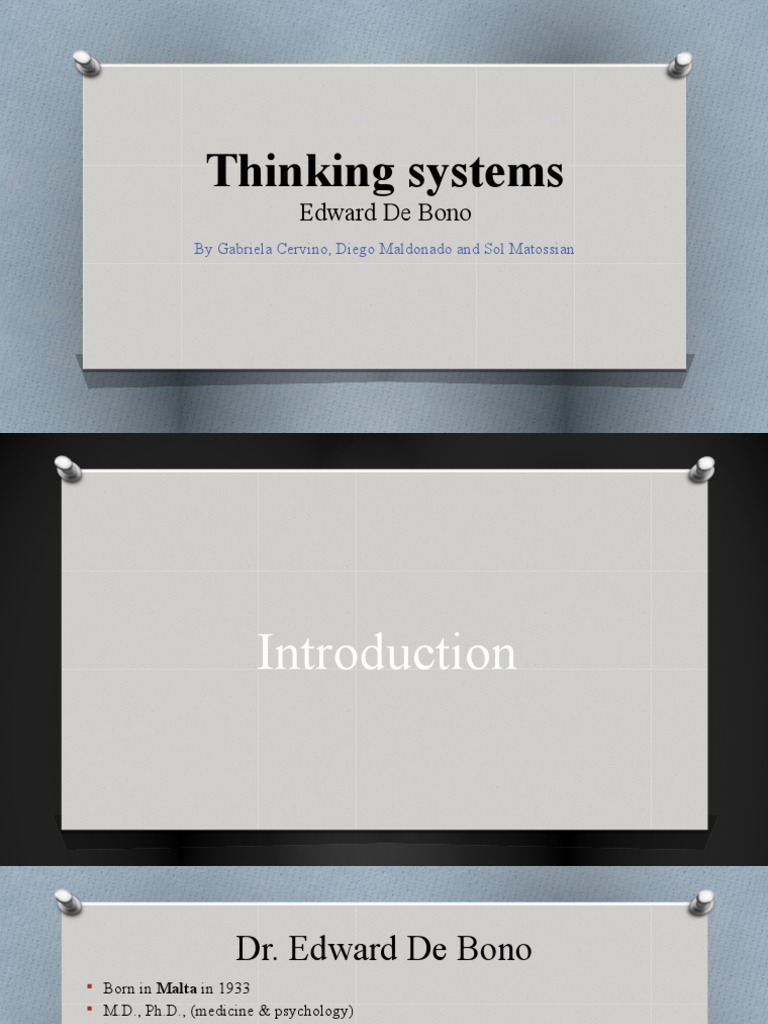 Thinking Systems: Edward de Bono | PDF | Thought | Socrates