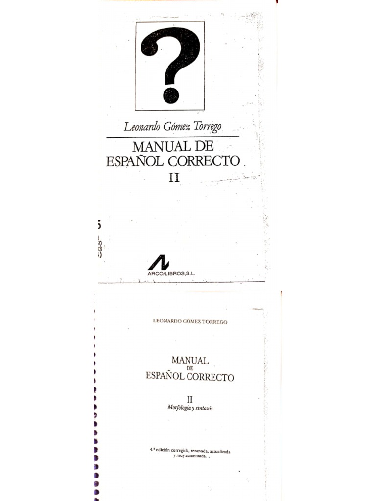 Manual Del Español Correcto II - Leonardo Gómez Torrego | PDF